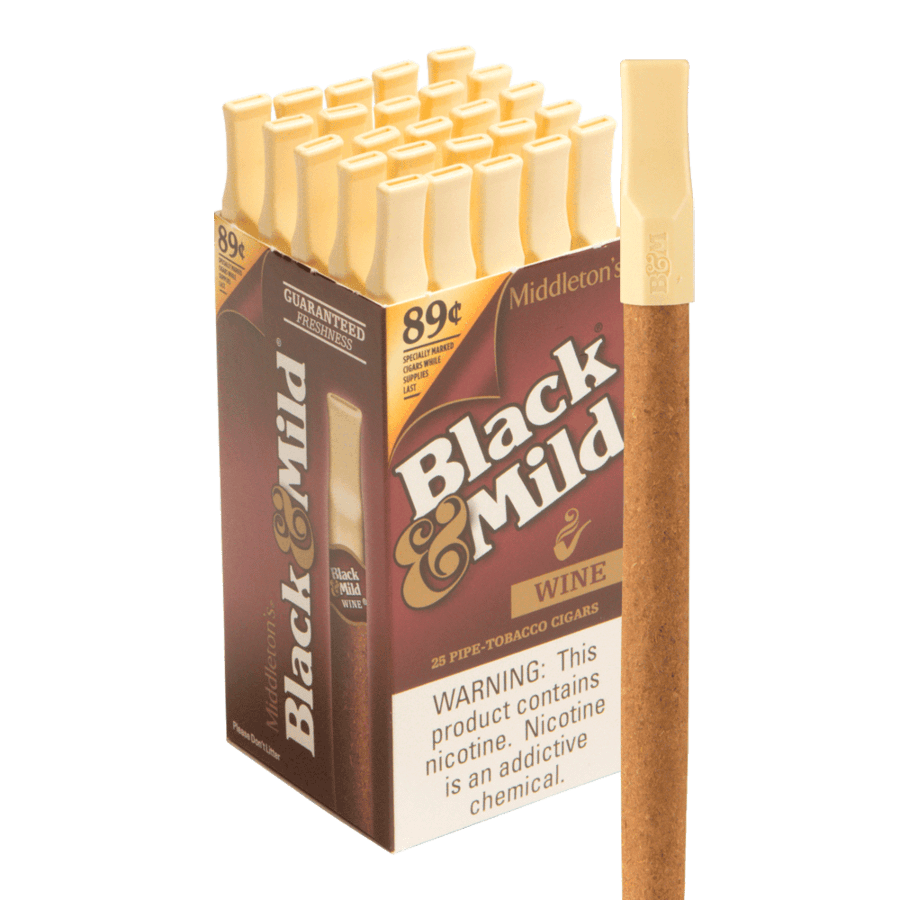 Black & Mild Cigars Wine 25ct Upright Wholesale Cigars | Santa Clara Cigars
