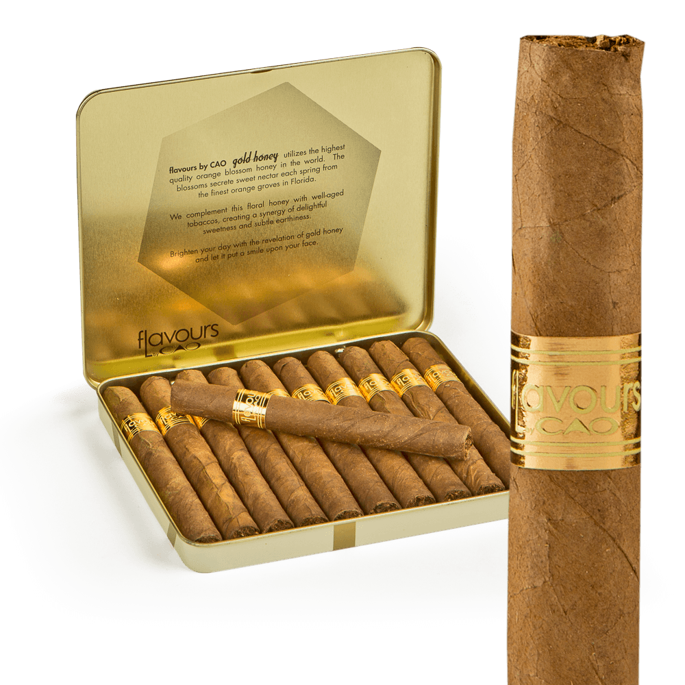 CAO Flavours Gold Honey Cigarillos Wholesale Cigars | Santa Clara Cigars